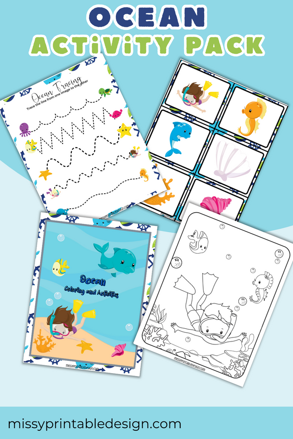 Ocean Coloring and Activity Pages – Missy Printable Design, LLC