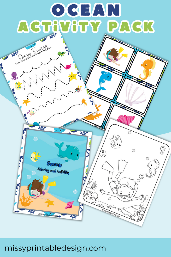 Ocean Coloring and Activity Pages – Missy Printable Design, LLC