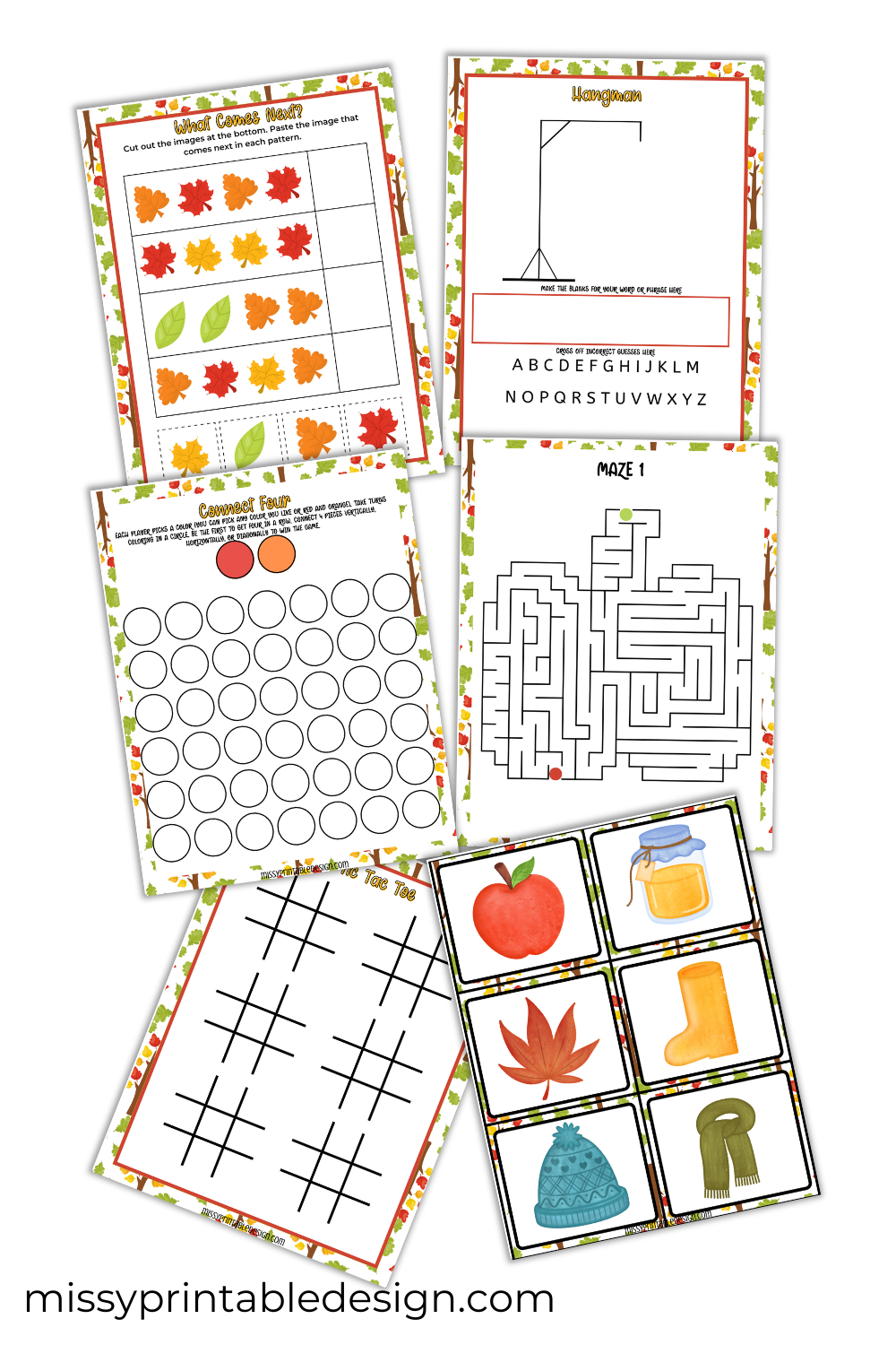 Fall Activity Pack for Kids – Missy Printable Design, LLC