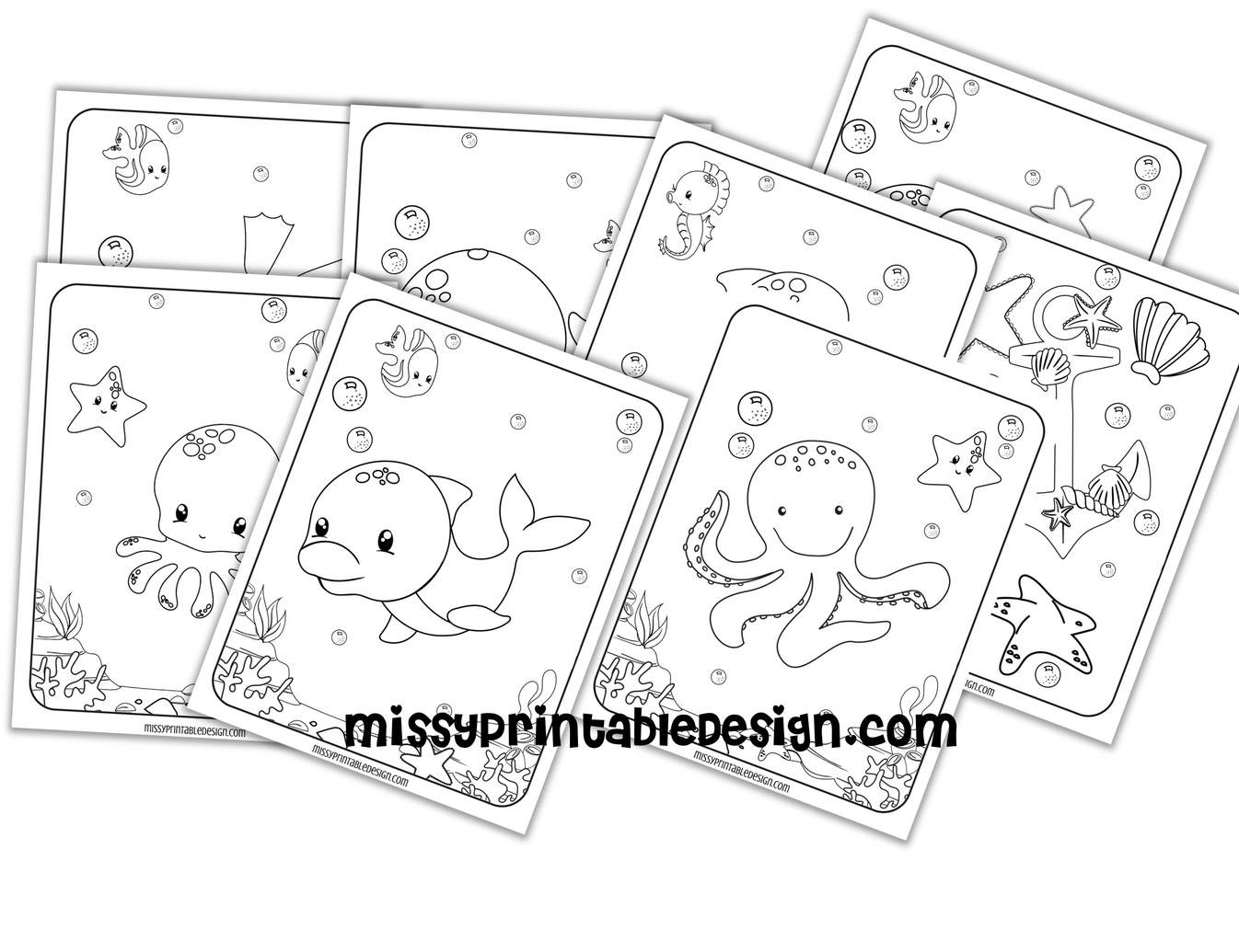 Ocean Coloring and Activity Pages – Missy Printable Design, LLC